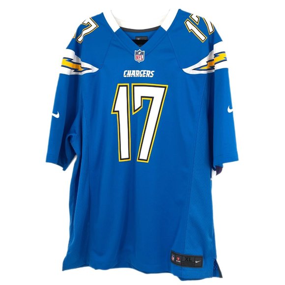 Nike | Shirts | Nike Blue White Chargers Rivers Jersey Good Condition ...